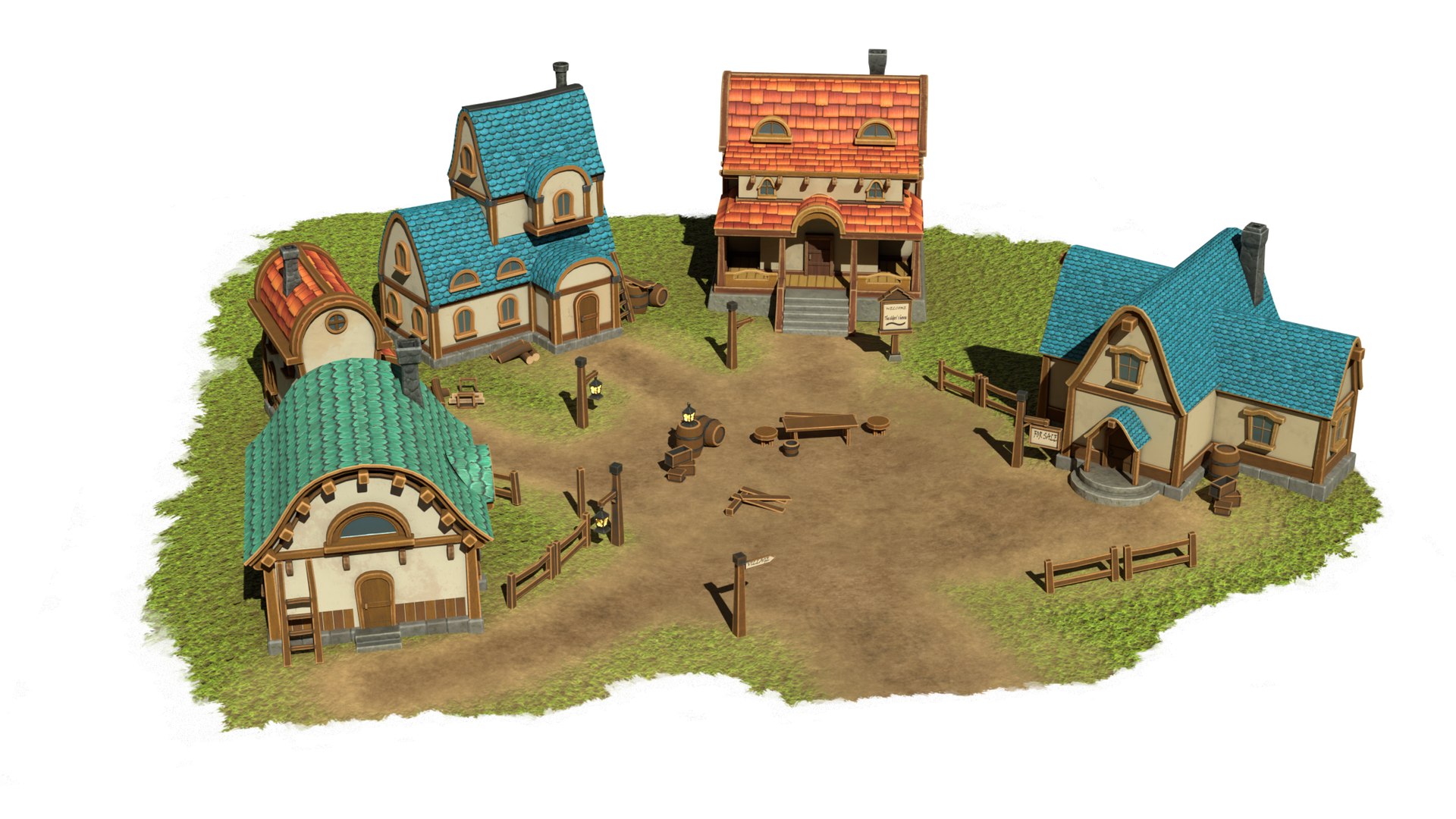 3D Village - TurboSquid 2061456