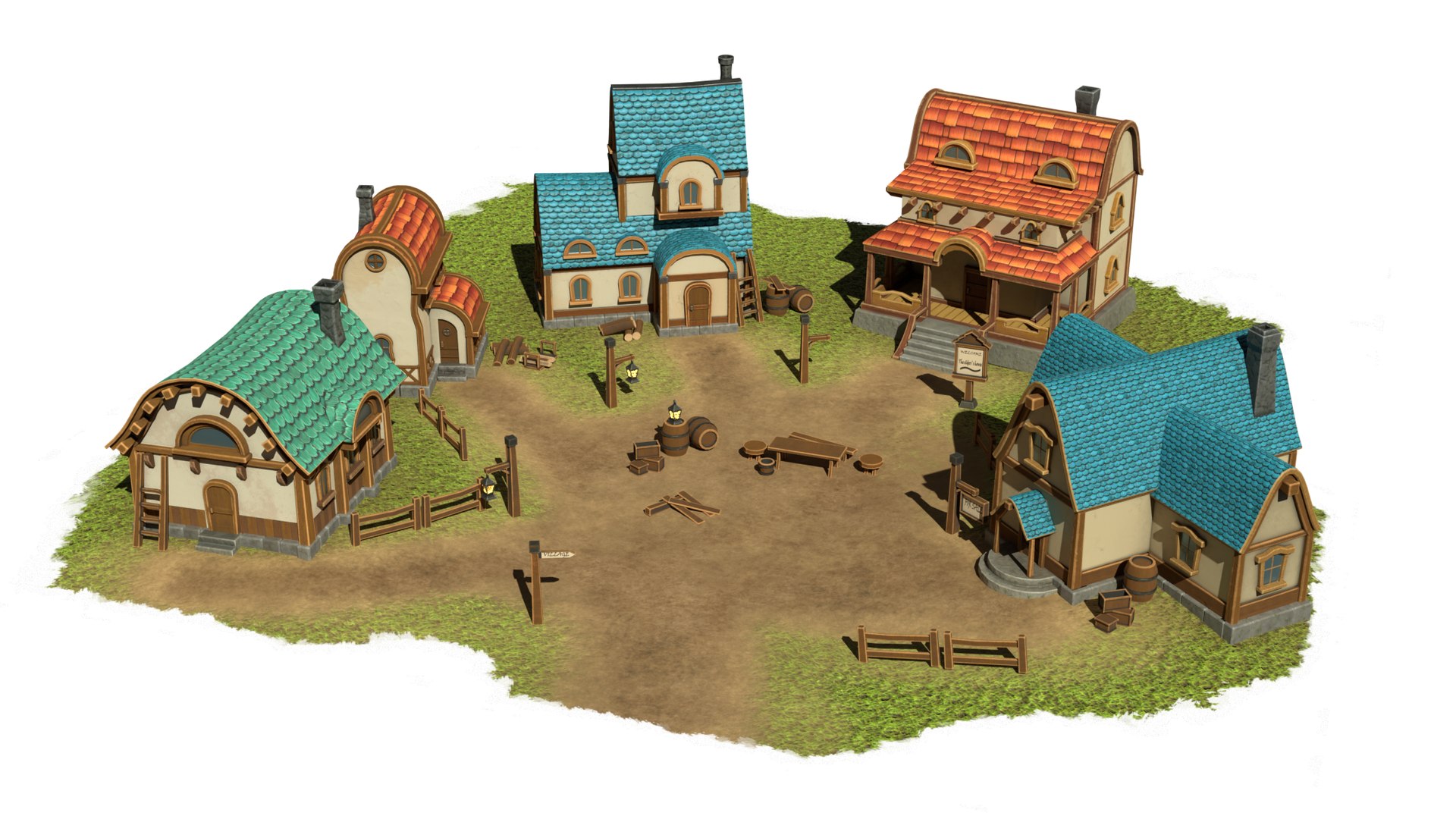 3D Village - TurboSquid 2061456