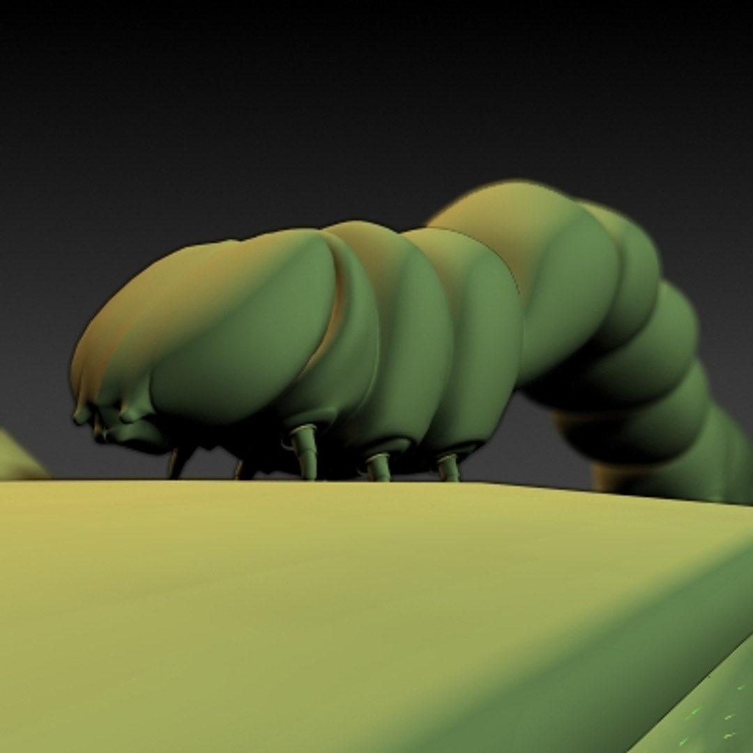 3d Caterpillar Scene
