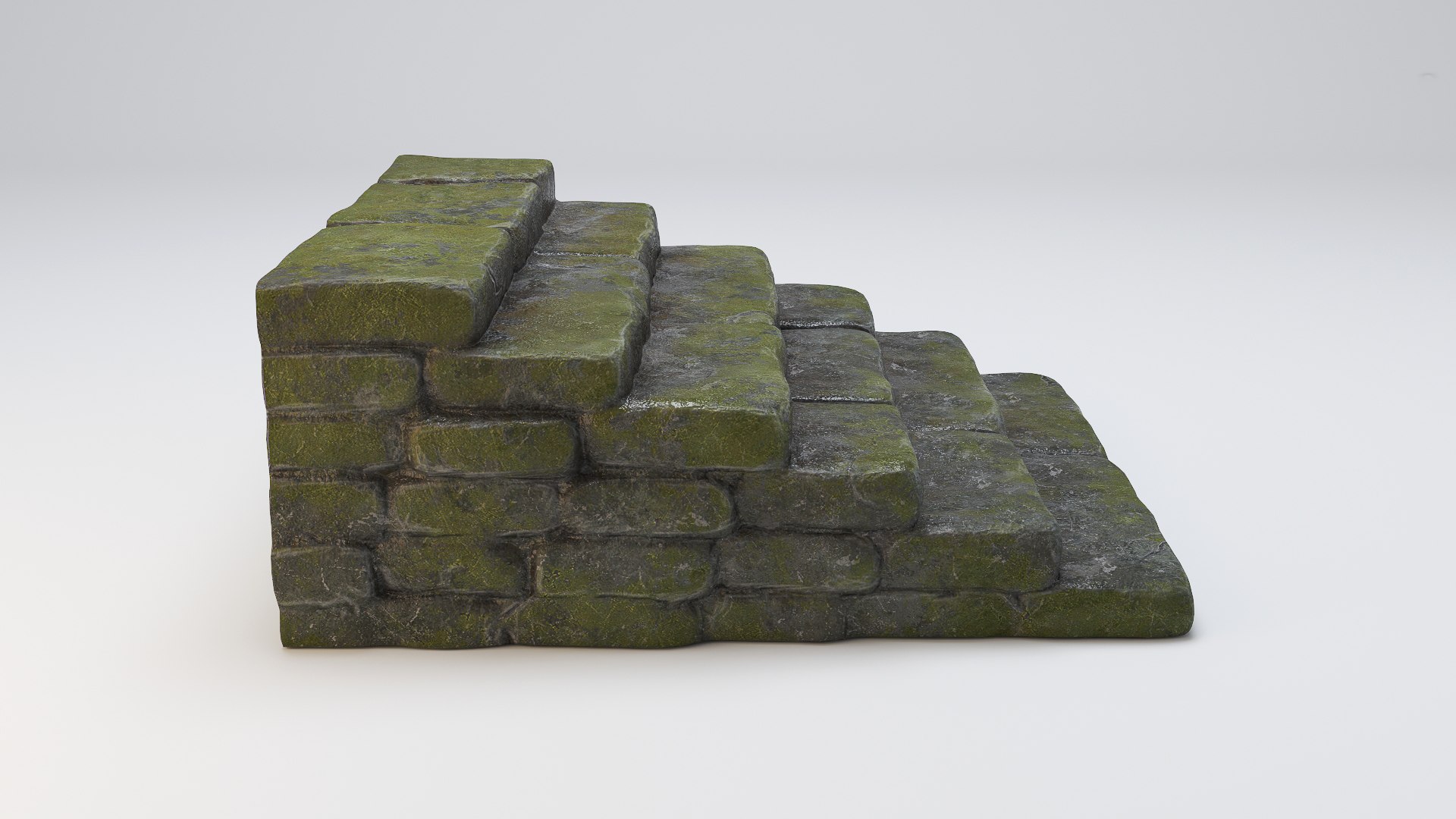 Mossy Wet Stone Steps 3D - TurboSquid 1582702