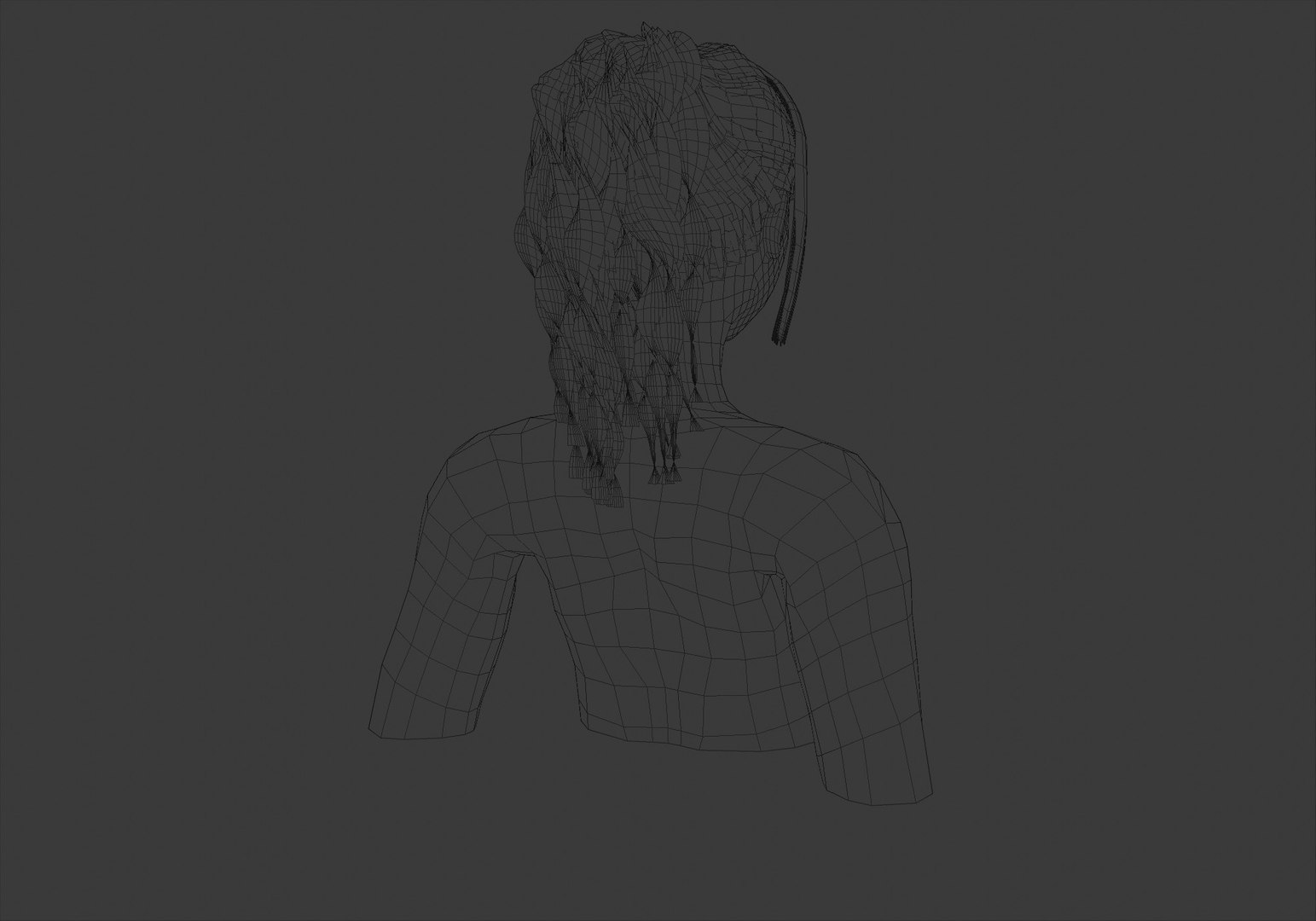 Curly Pigtail Hairstyle 3D Model - TurboSquid 1961261