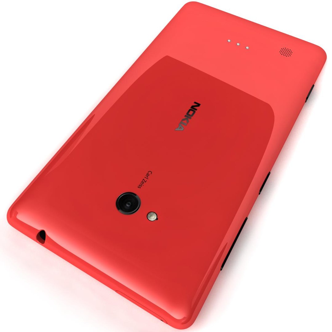 Nokia Lumia 720 Red 3d Model