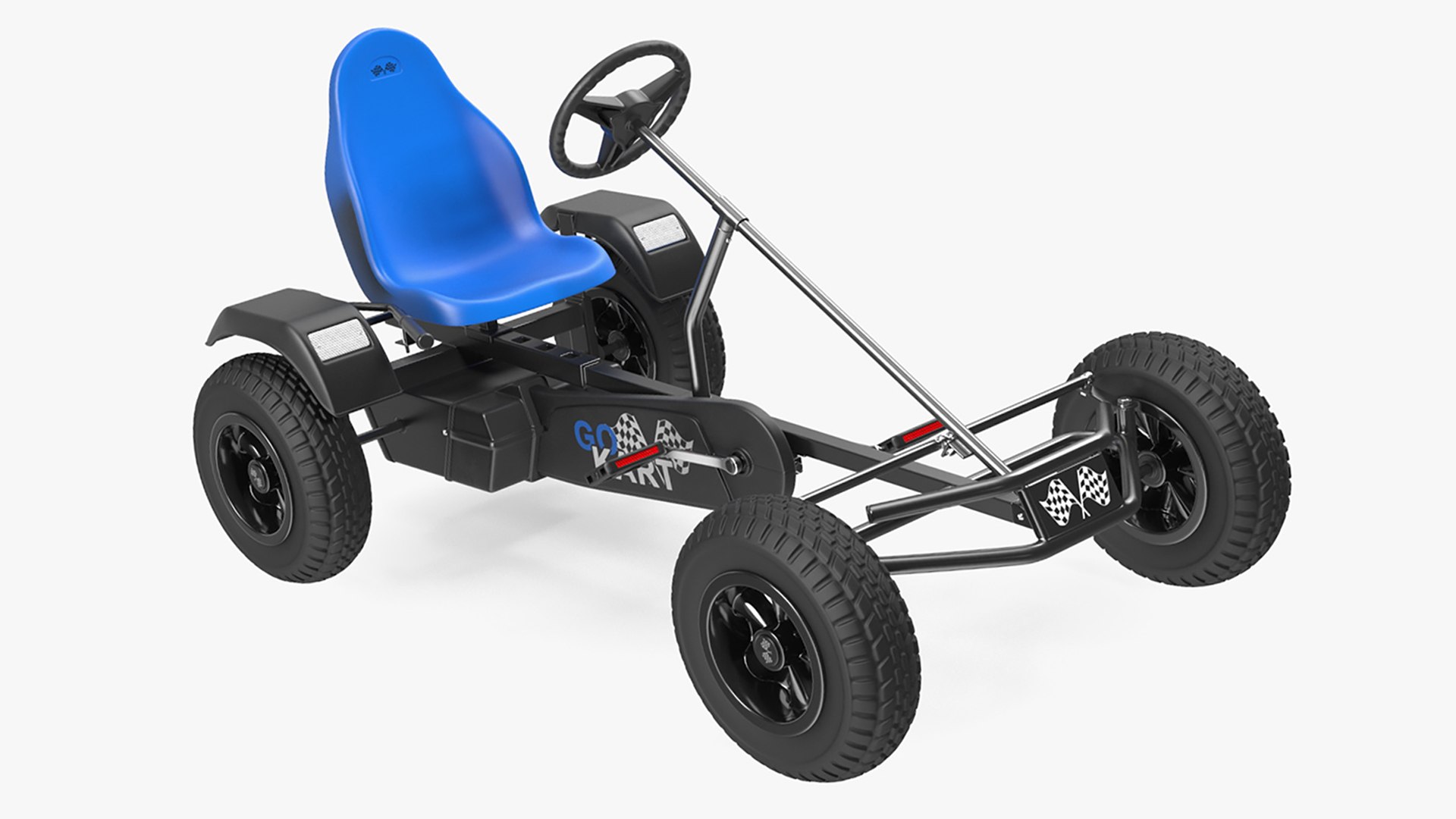 modelo 3d Blue Pedal Go Kart Rigged for Cinema 4D - TurboSquid 2098356