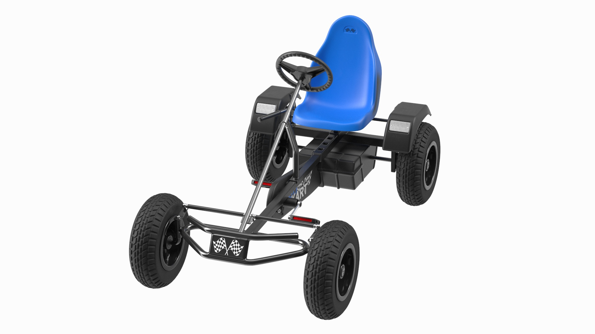 Blue Pedal Go Kart Rigged For Cinema 4D 3D Model - TurboSquid 2098356