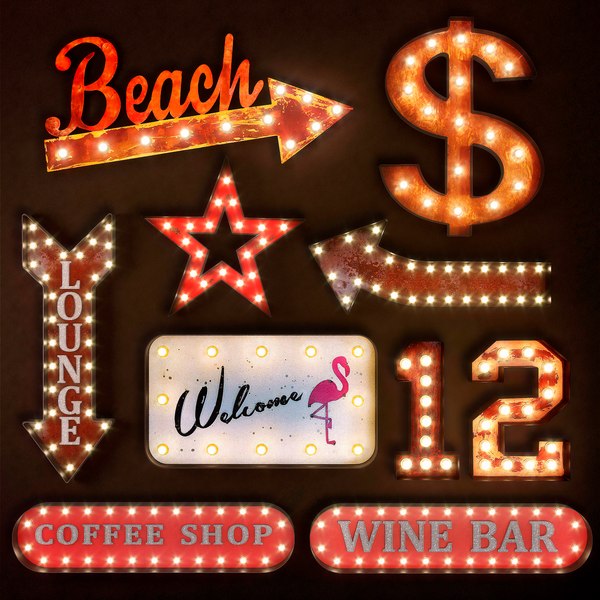 Bar Sign 3D Models for Download | TurboSquid