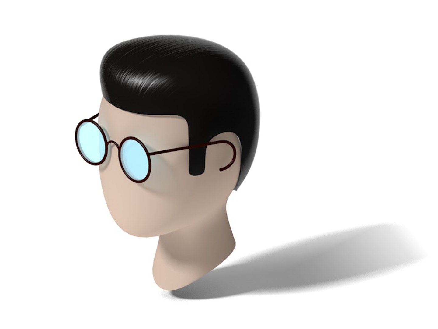 Head Neutral Man 3d Model