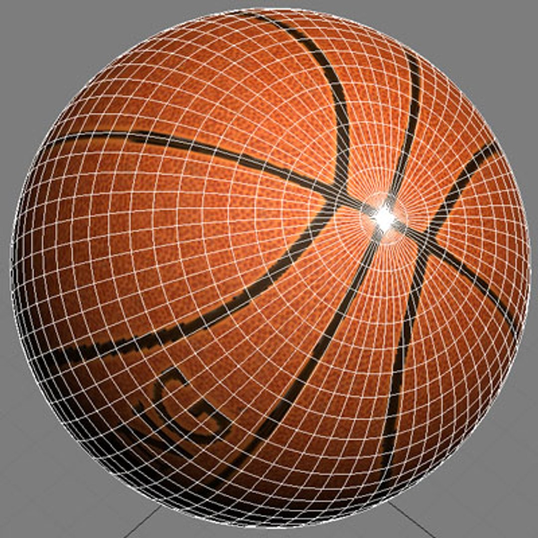 basketball mapped ball 3d max