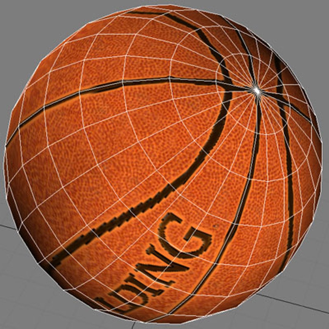 basketball mapped ball 3d max