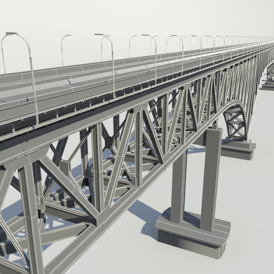 3ds Max Steel Arch Bridge S