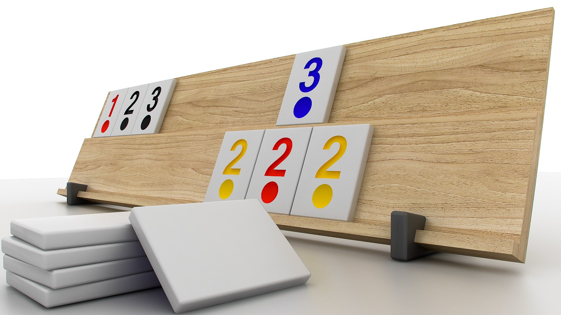 3d model rummy tiles board