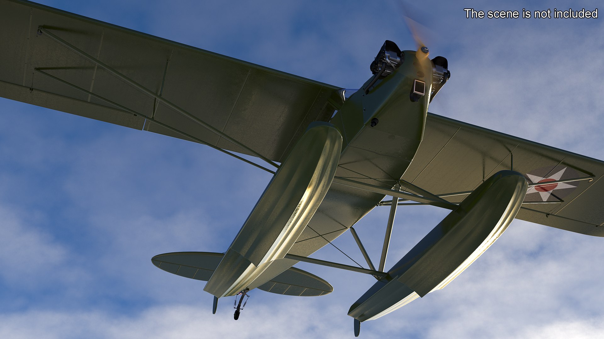 3D Model Piper J-3 Cub Light Aircraft With Floats - TurboSquid 2217892