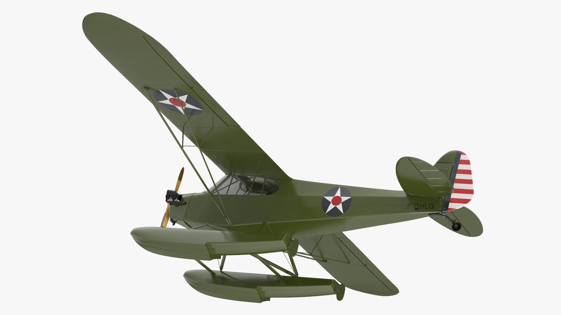 3D Model Piper J-3 Cub Light Aircraft With Floats - TurboSquid 2217892