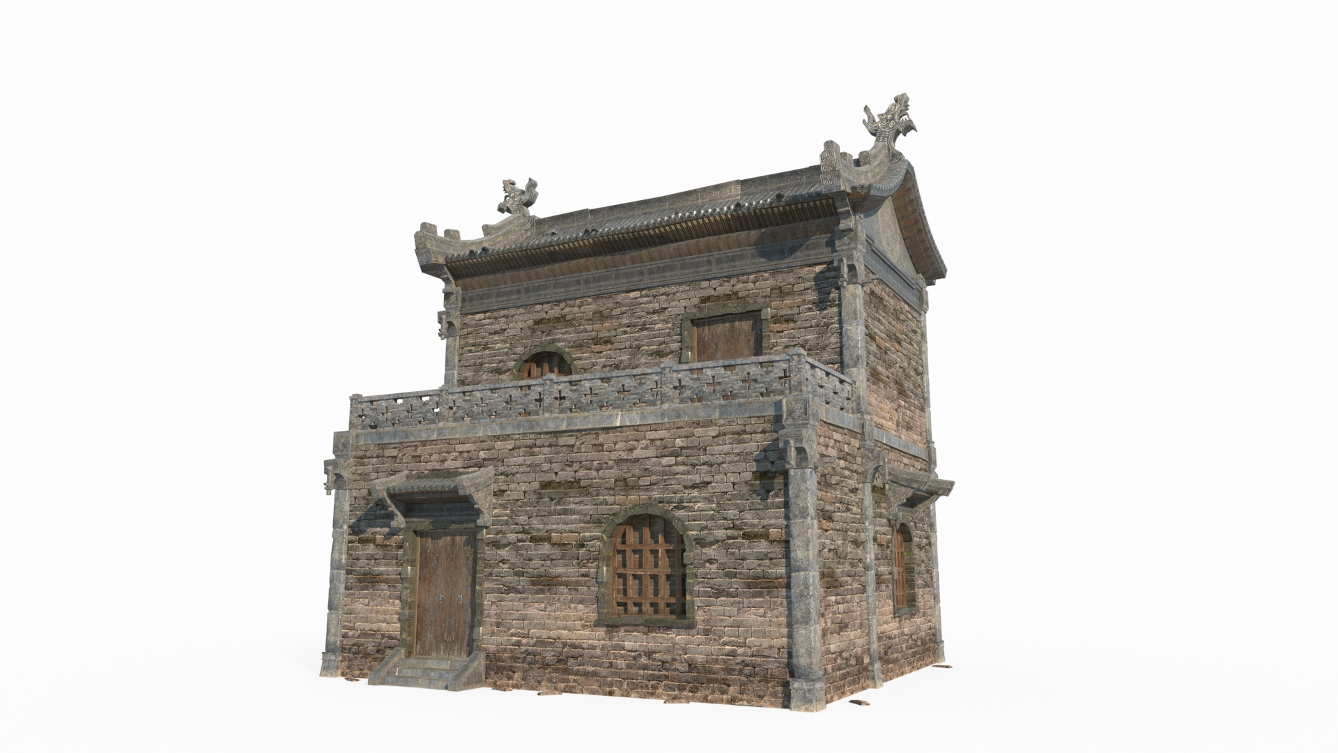3D Asian Ancient Architecture Duplex House Model - TurboSquid 2034212