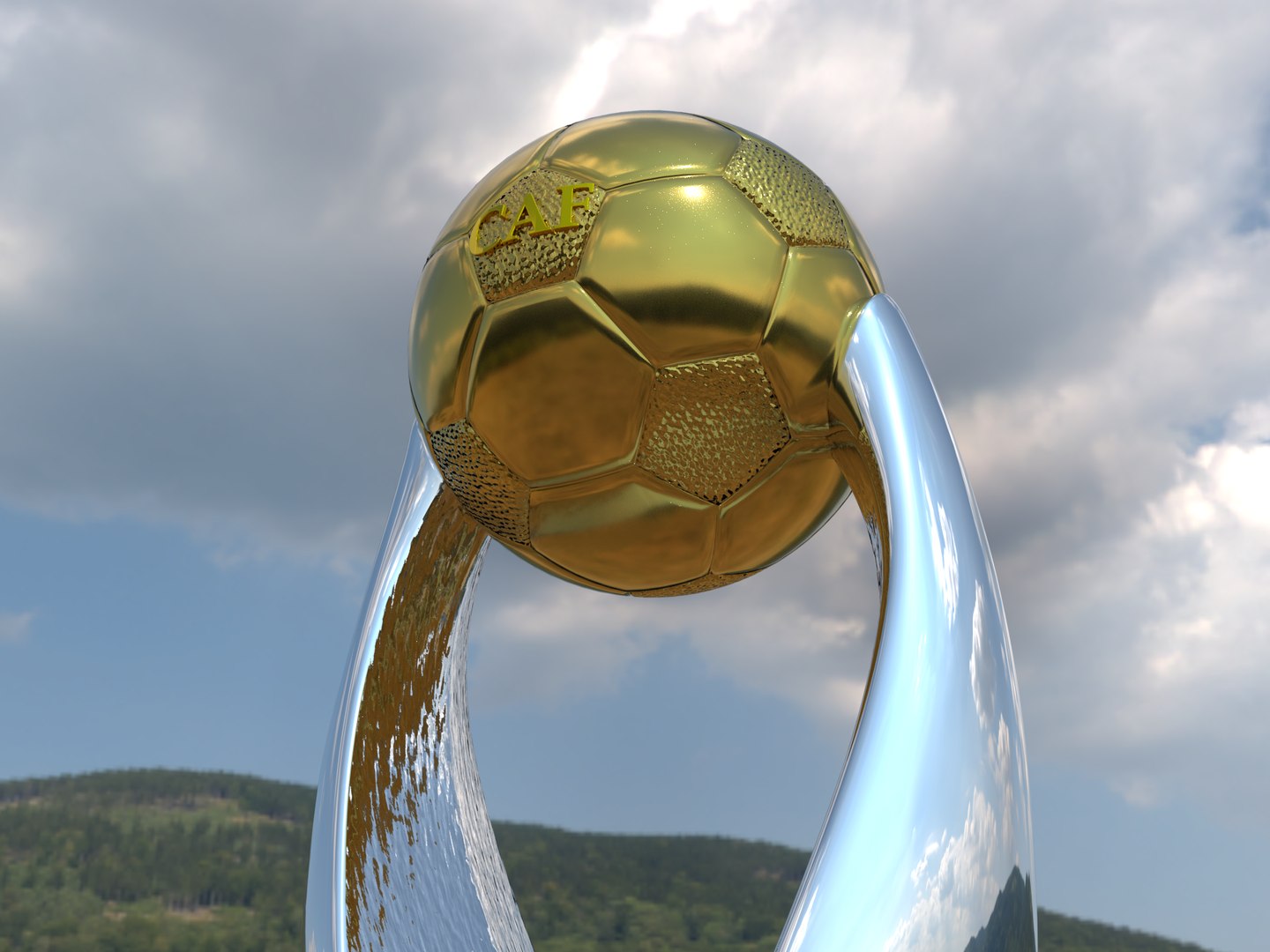 3D CAF Champions League Cup Trophy Classic Version - TurboSquid 2421085