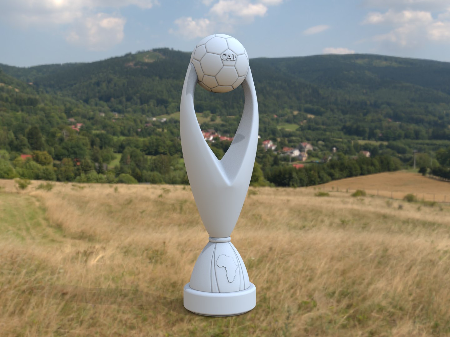 3D CAF Champions League Cup Trophy Classic Version - TurboSquid 2421085