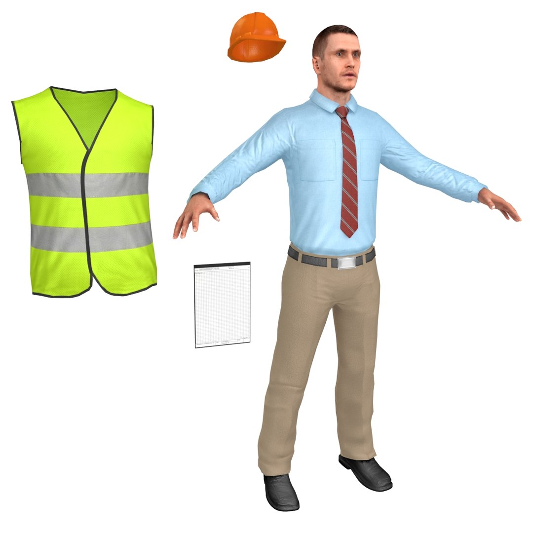 3D engineer man helmet model - TurboSquid 1277303