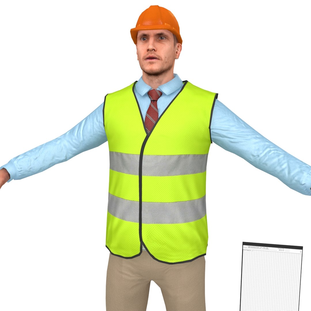 3D Engineer Man Helmet Model - TurboSquid 1277303