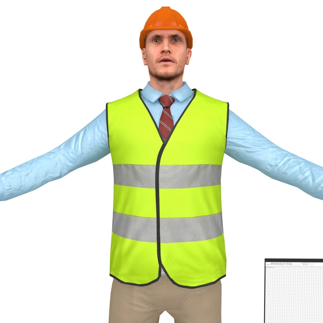 3D engineer man helmet model - TurboSquid 1277303