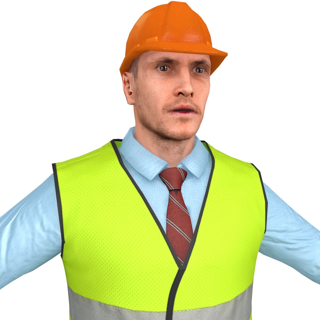 3D engineer man helmet model - TurboSquid 1277303