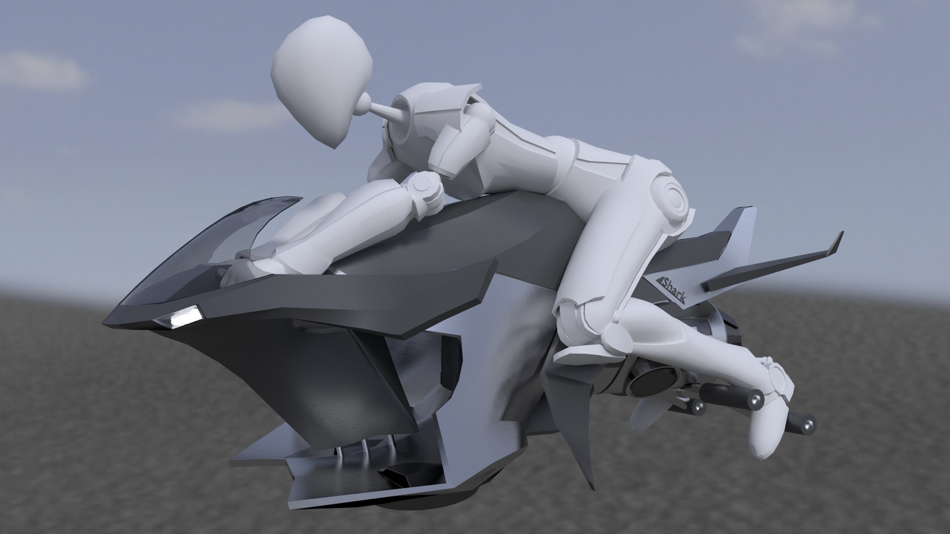 3d model hover bike