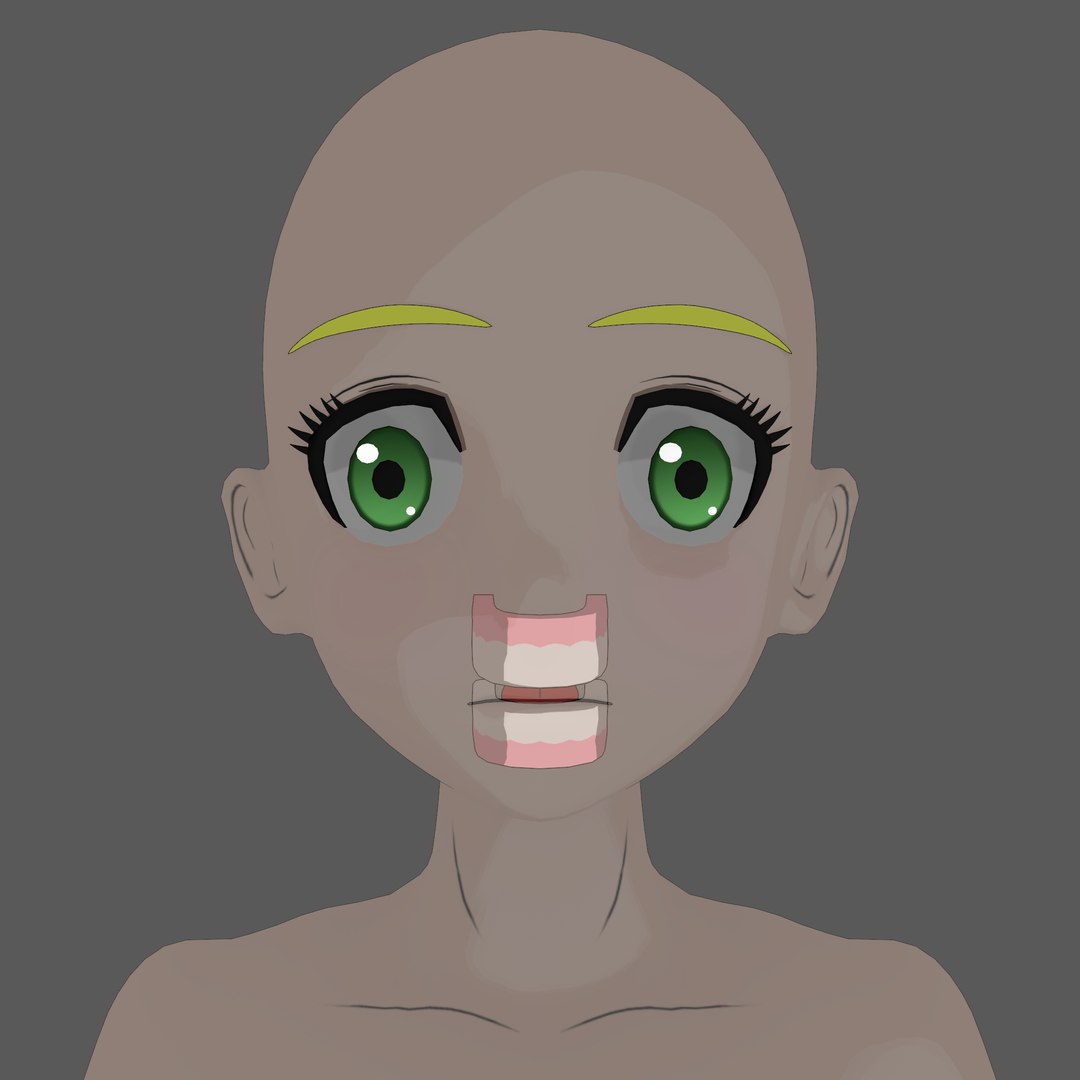 3D Base Mesh Anime Female Model - TurboSquid 2055720