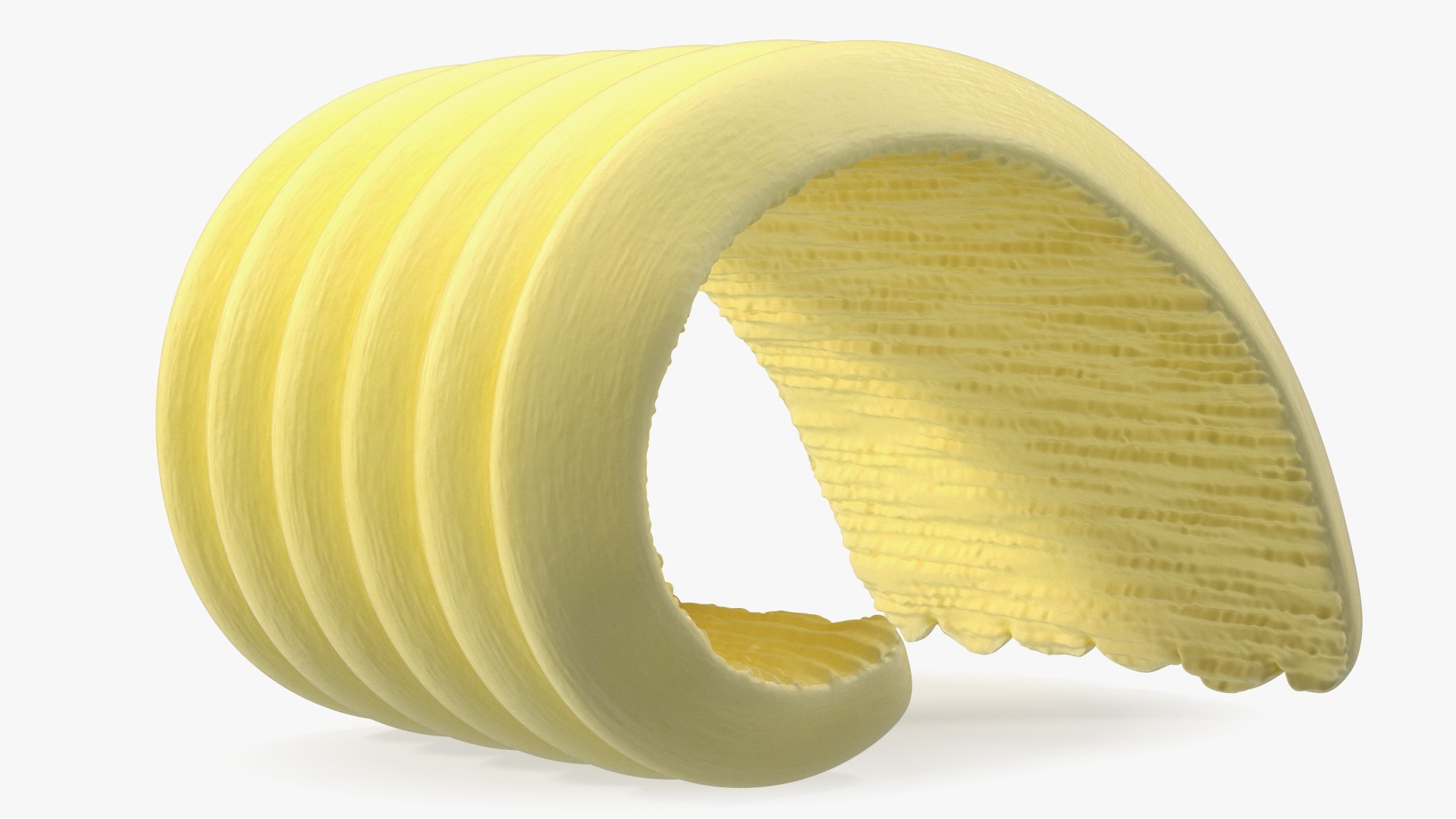 3D Slice of Butter with Curl model - TurboSquid 1994573