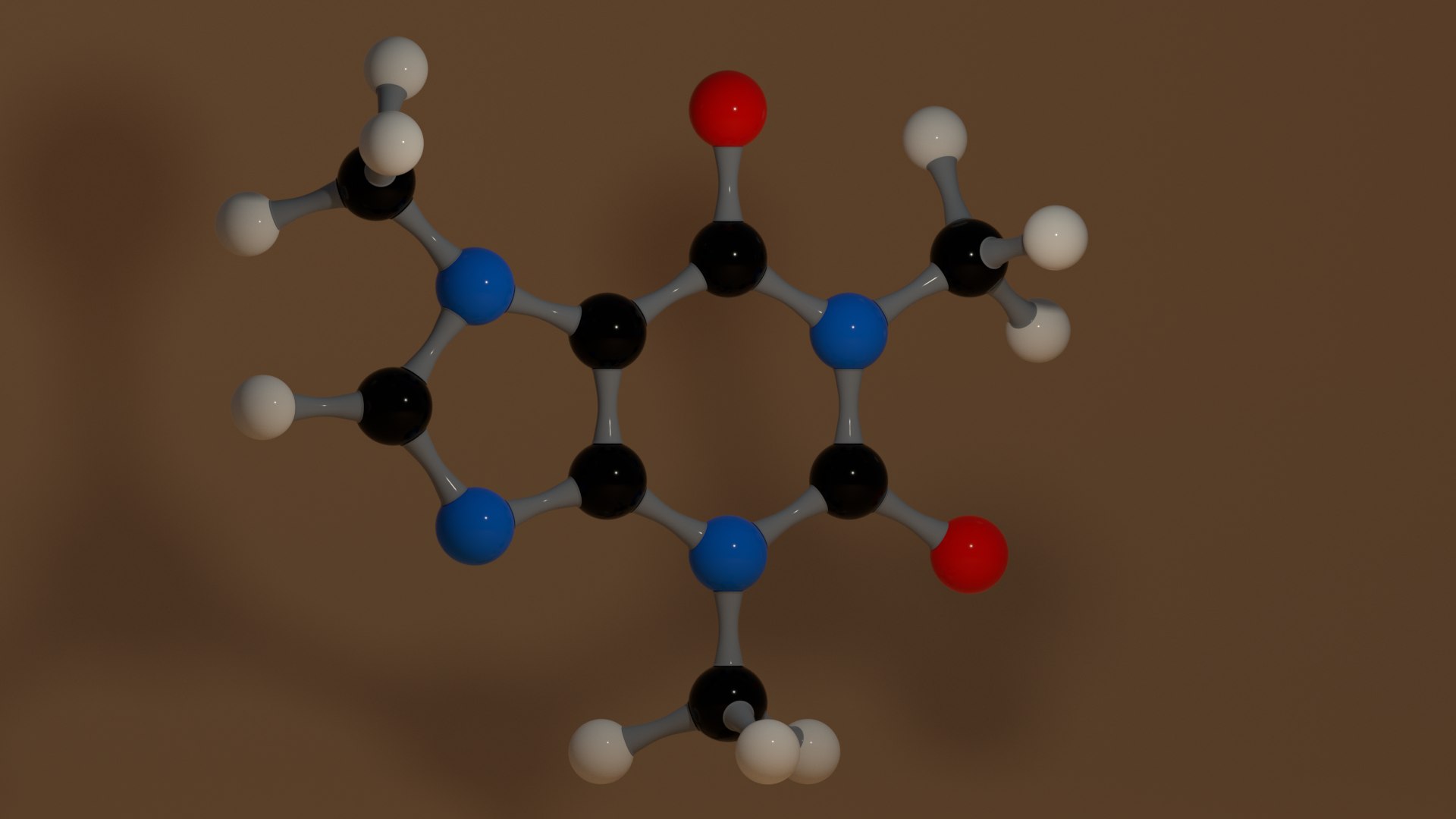 Caffeine Molecule C8H10N4O2 Coffee 3D Model - TurboSquid 2019499