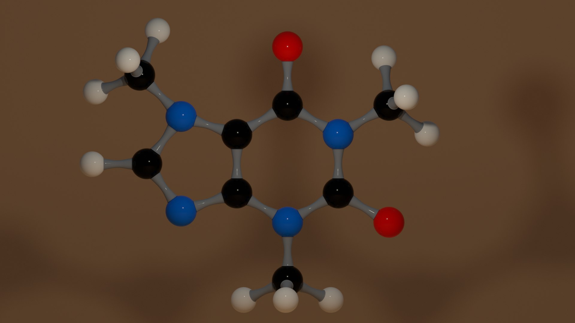 Caffeine Molecule C8H10N4O2 Coffee 3D Model - TurboSquid 2019499