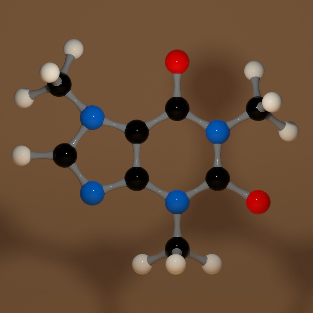 Caffeine Molecule C8H10N4O2 Coffee 3D Model - TurboSquid 2019499