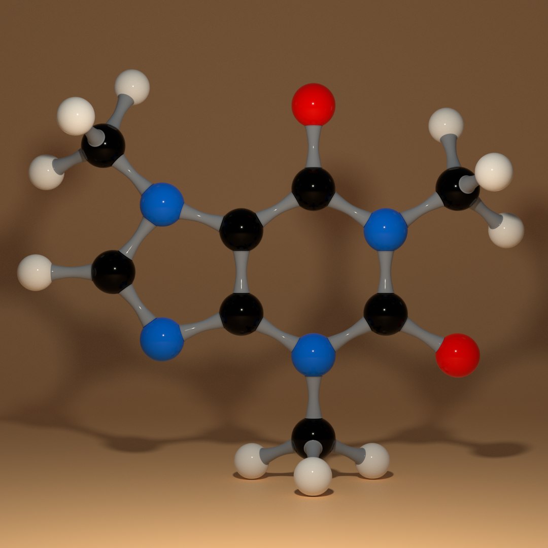 Caffeine Molecule C8H10N4O2 Coffee 3D Model - TurboSquid 2019499