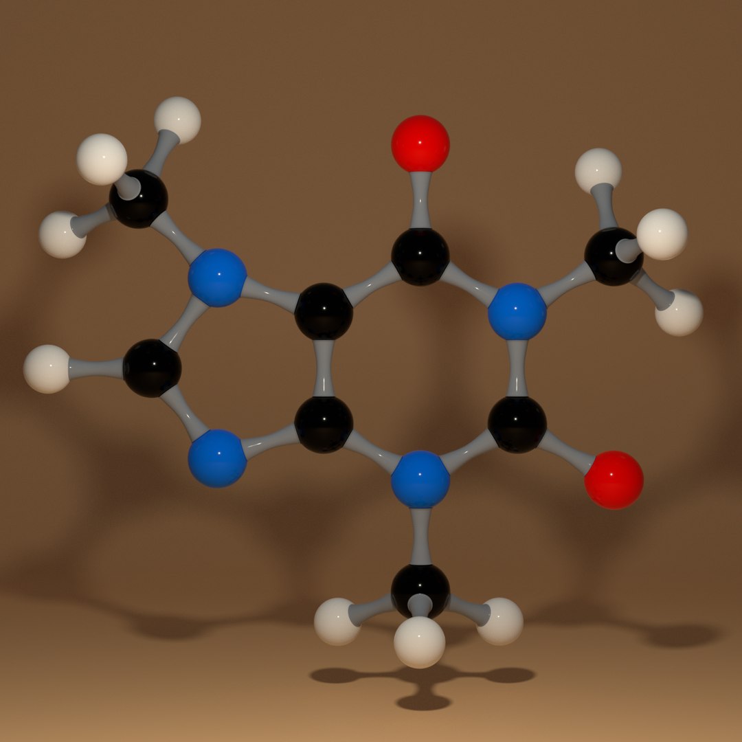 Caffeine Molecule C8H10N4O2 Coffee 3D Model - TurboSquid 2019499