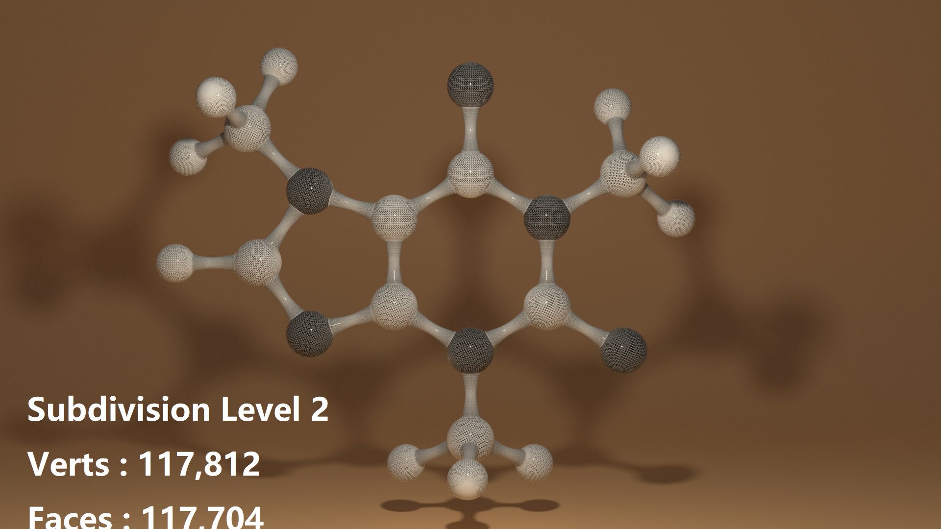 Caffeine Molecule C8H10N4O2 Coffee 3D Model - TurboSquid 2019499