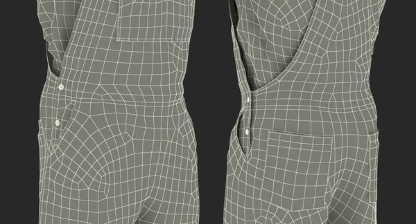 3d worker wearing orange overalls