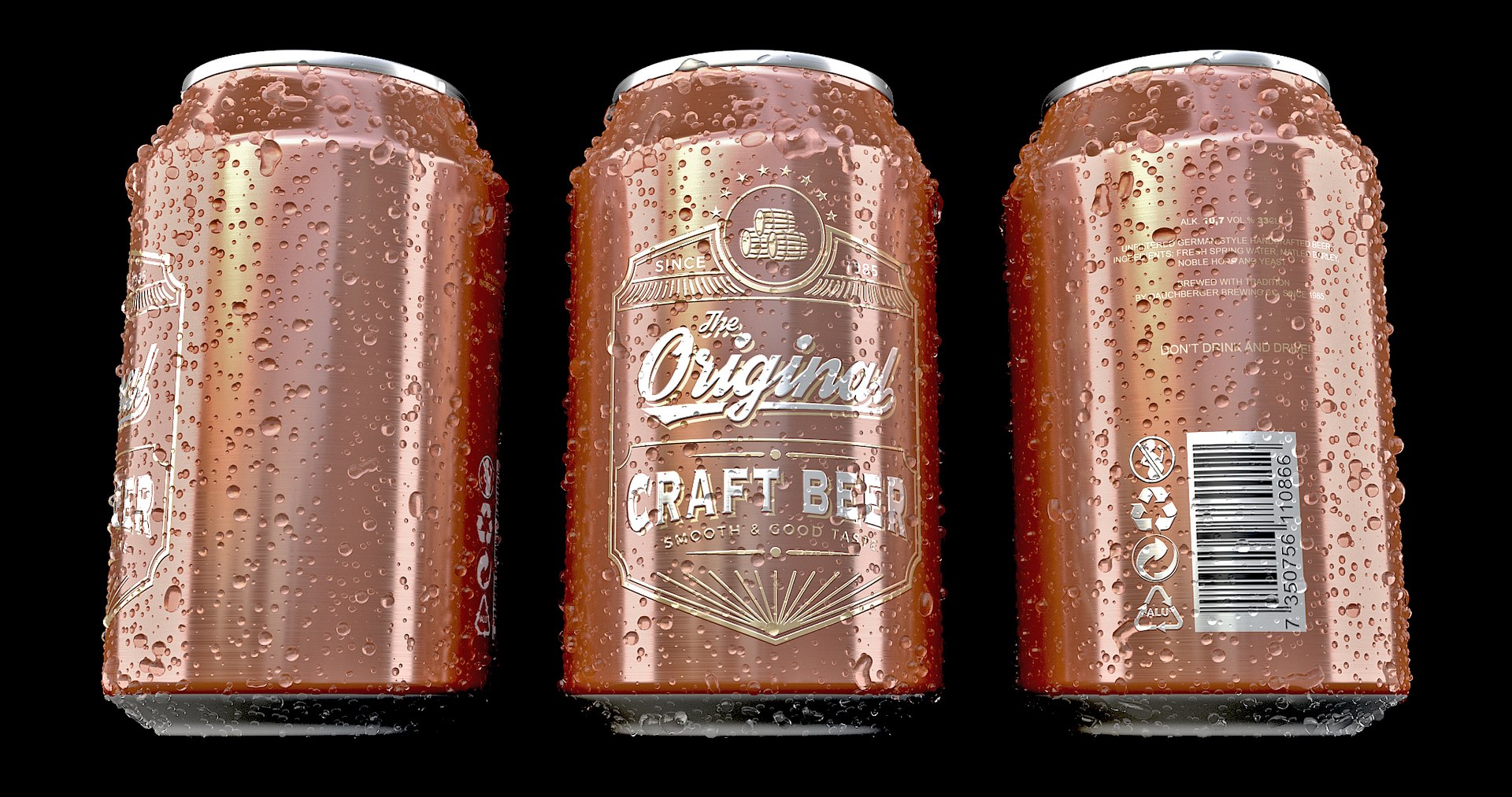 3D Aluminium Beer Can Soda Can 12oz 33cl - TurboSquid 2019009