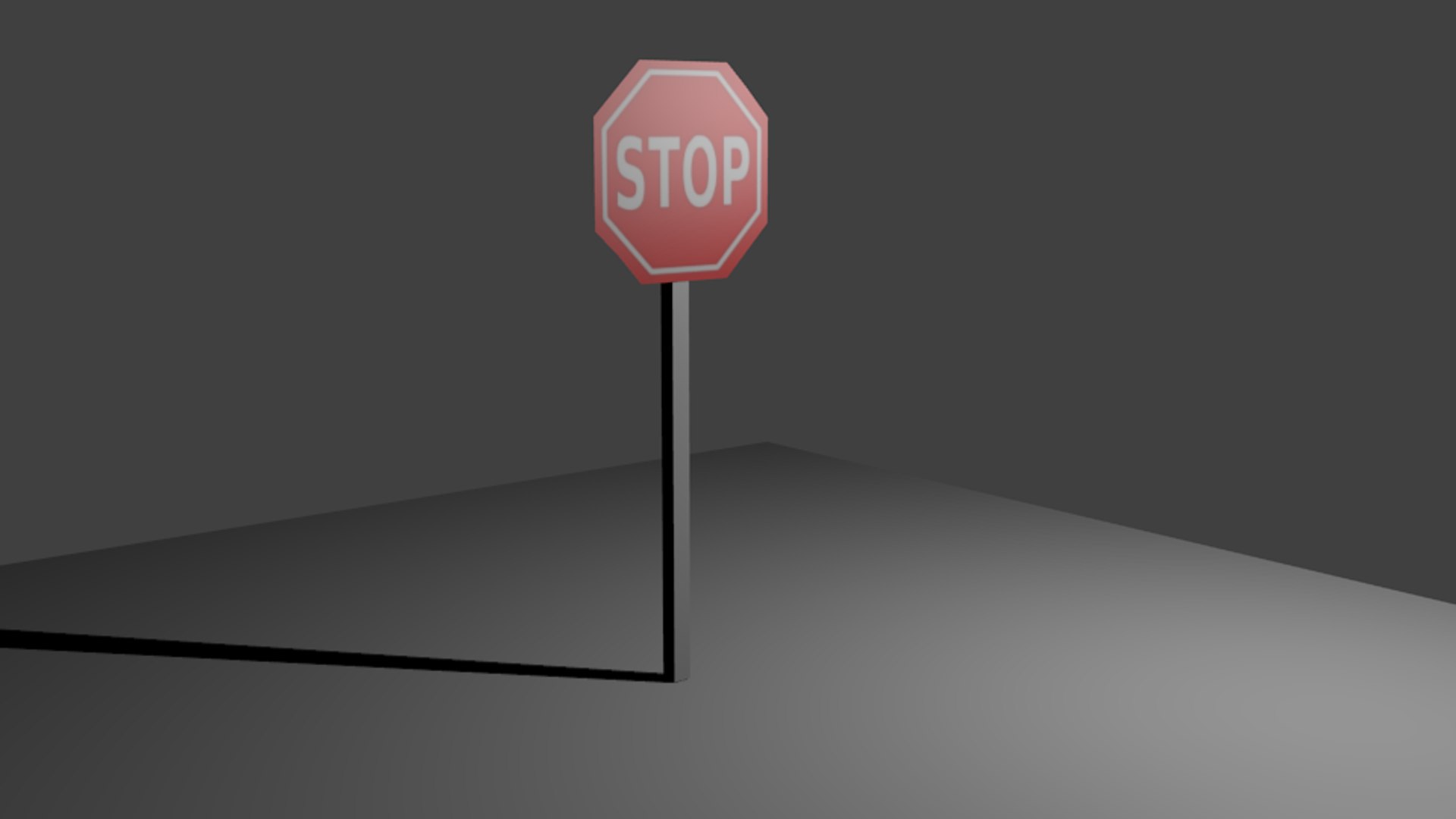 3d stop sign