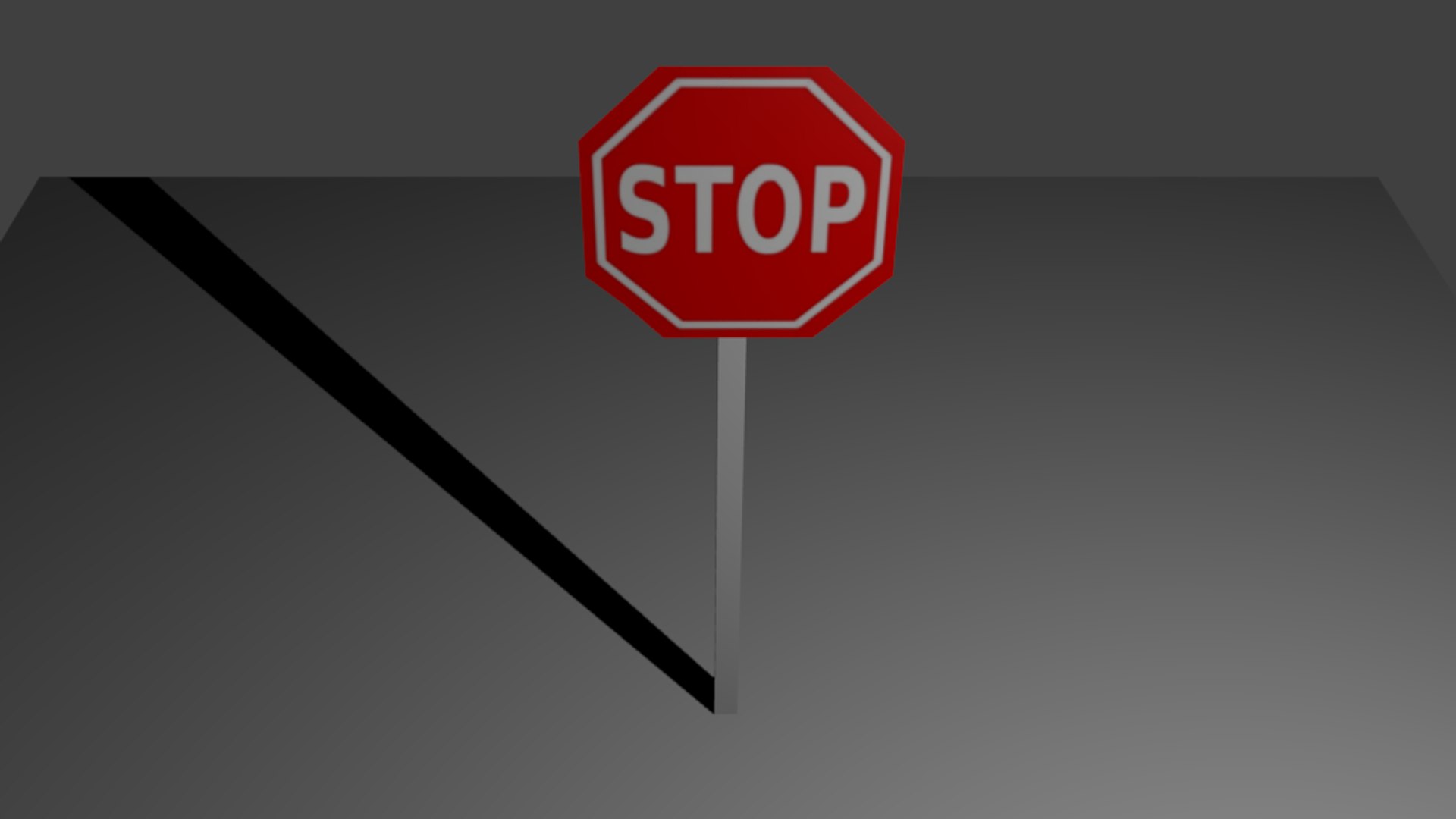 3d stop sign