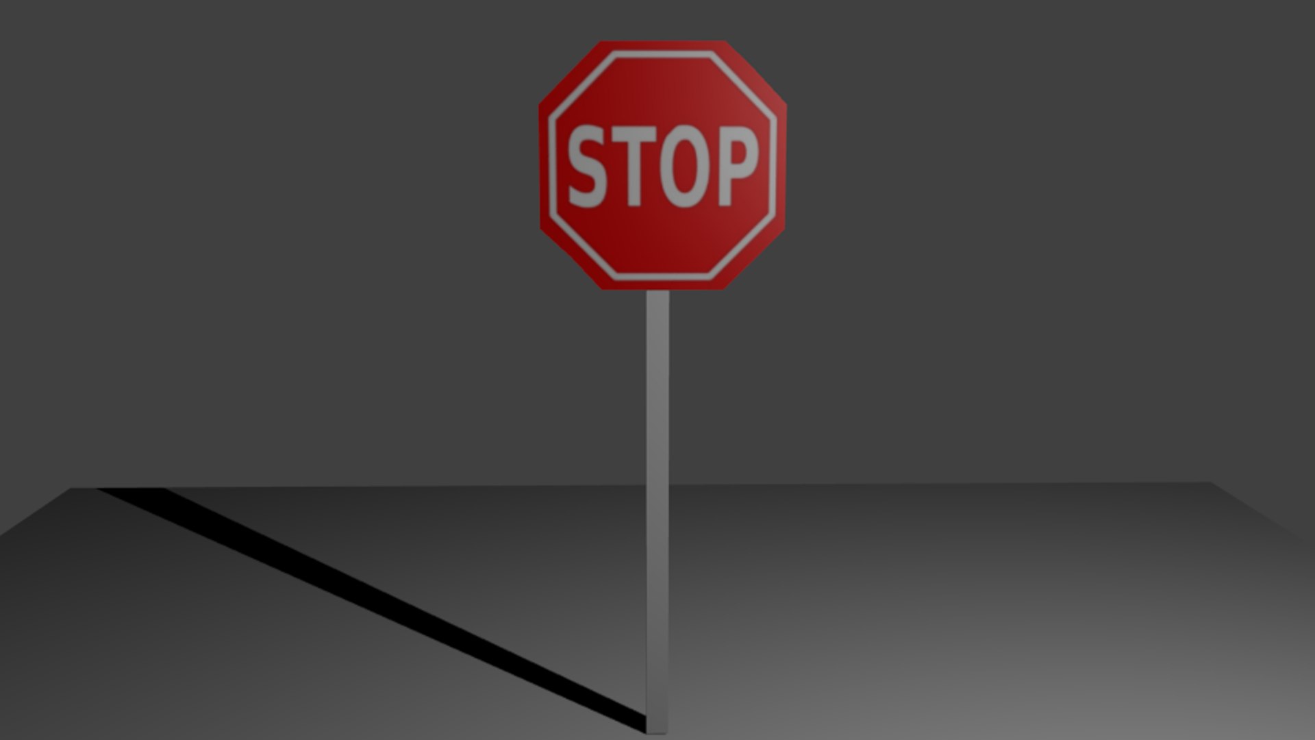 3d stop sign
