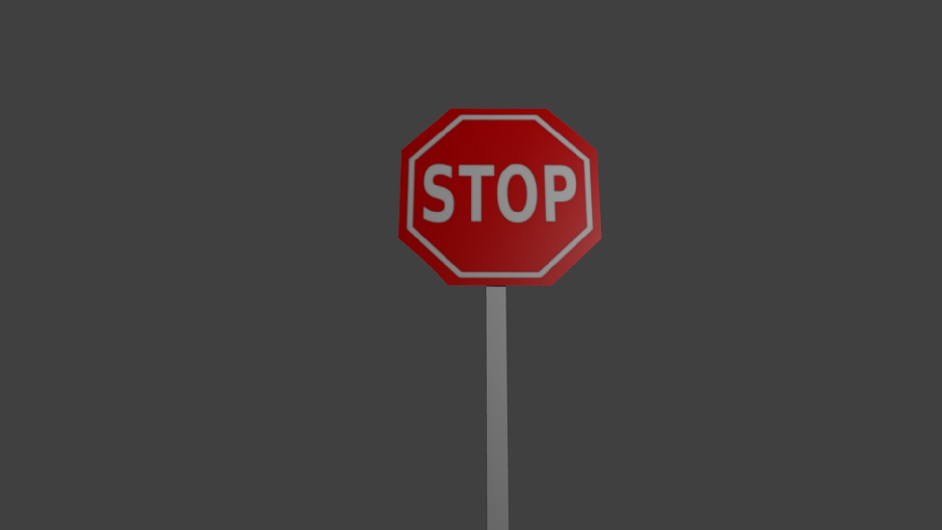 3d stop sign