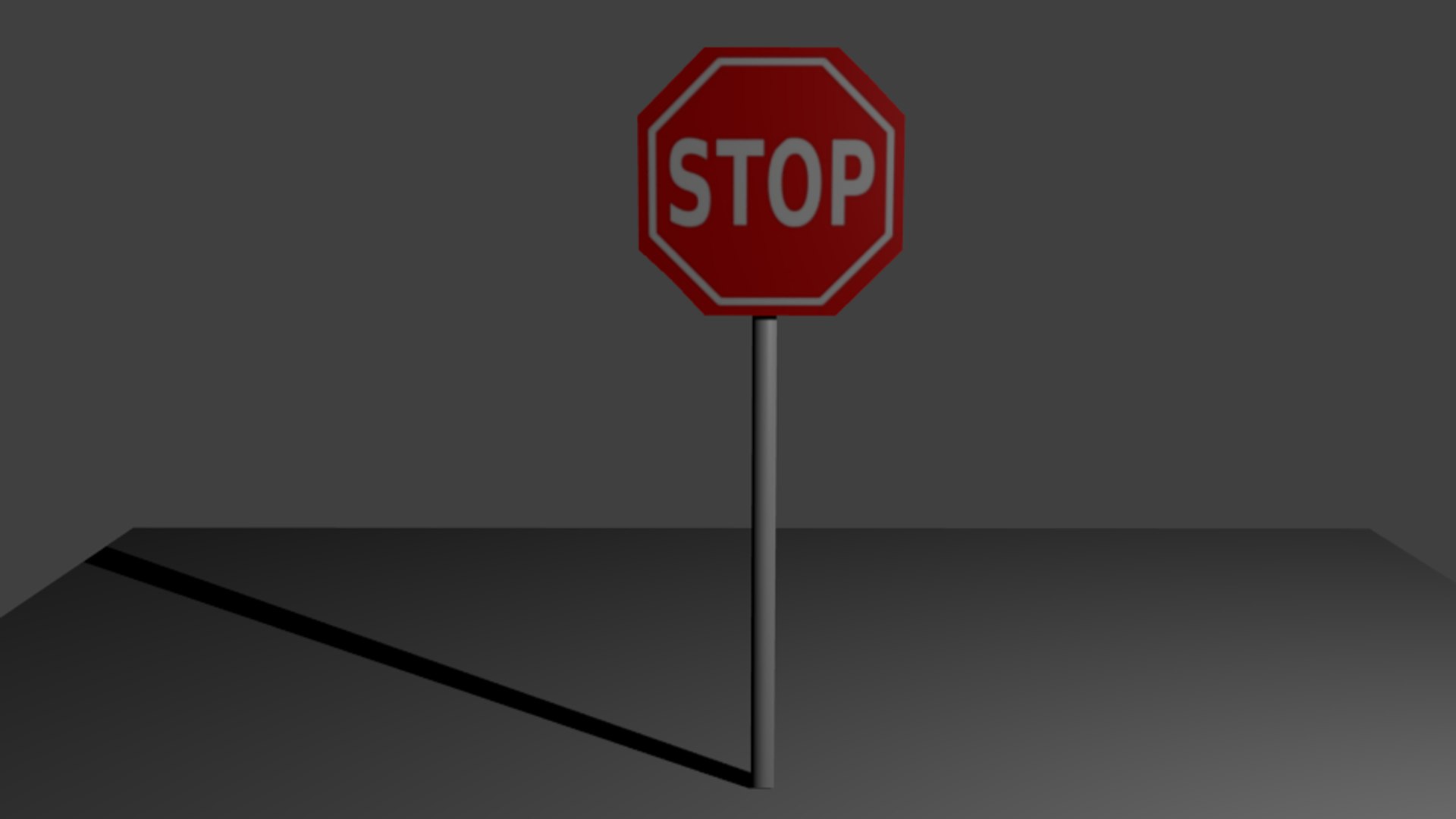 3d stop sign