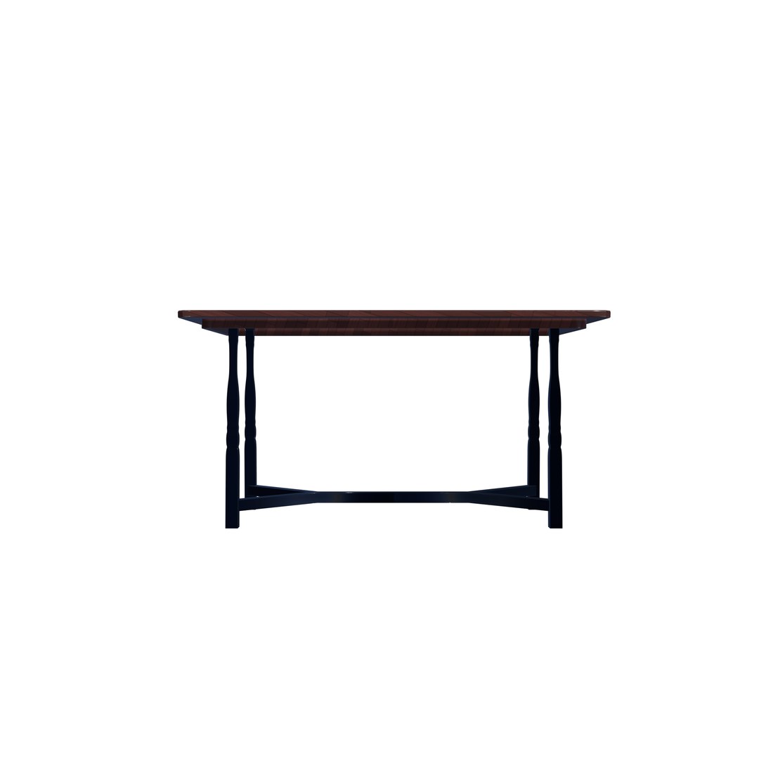 3D Traditional Dark Oak Dining Table - TurboSquid 2207930