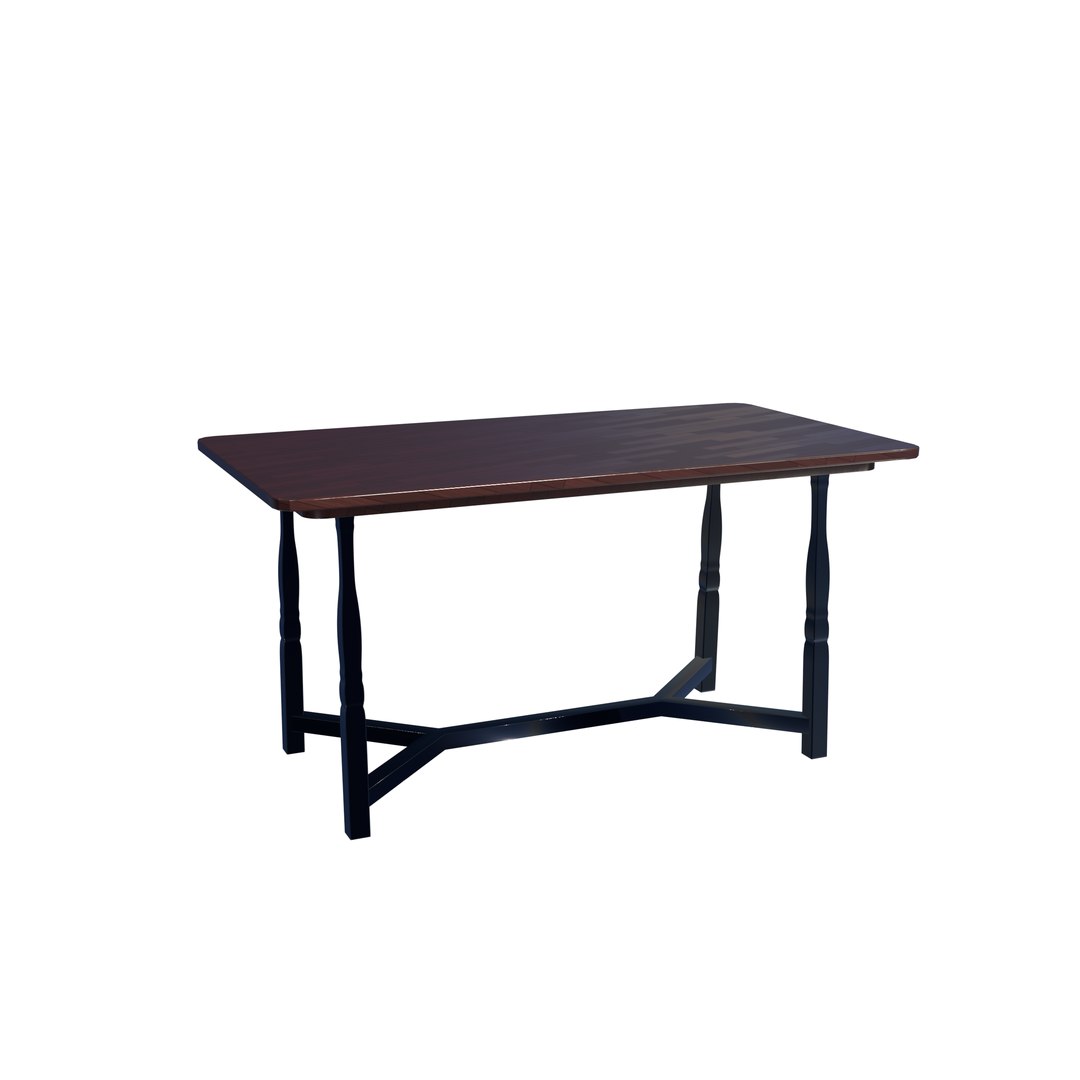 3D Traditional Dark Oak Dining Table - TurboSquid 2207930