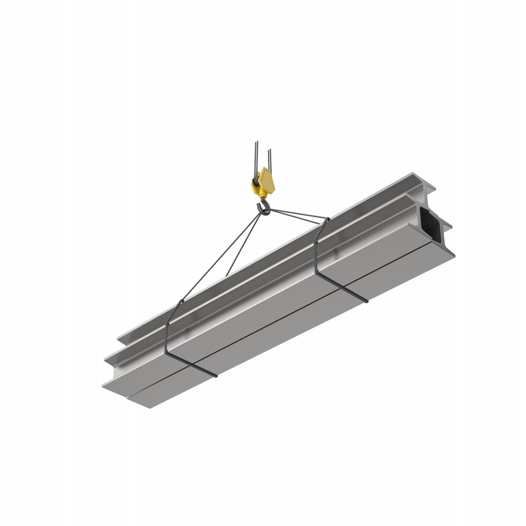 3D Crane Hook Lifting Iron Beams Model - TurboSquid 2228650