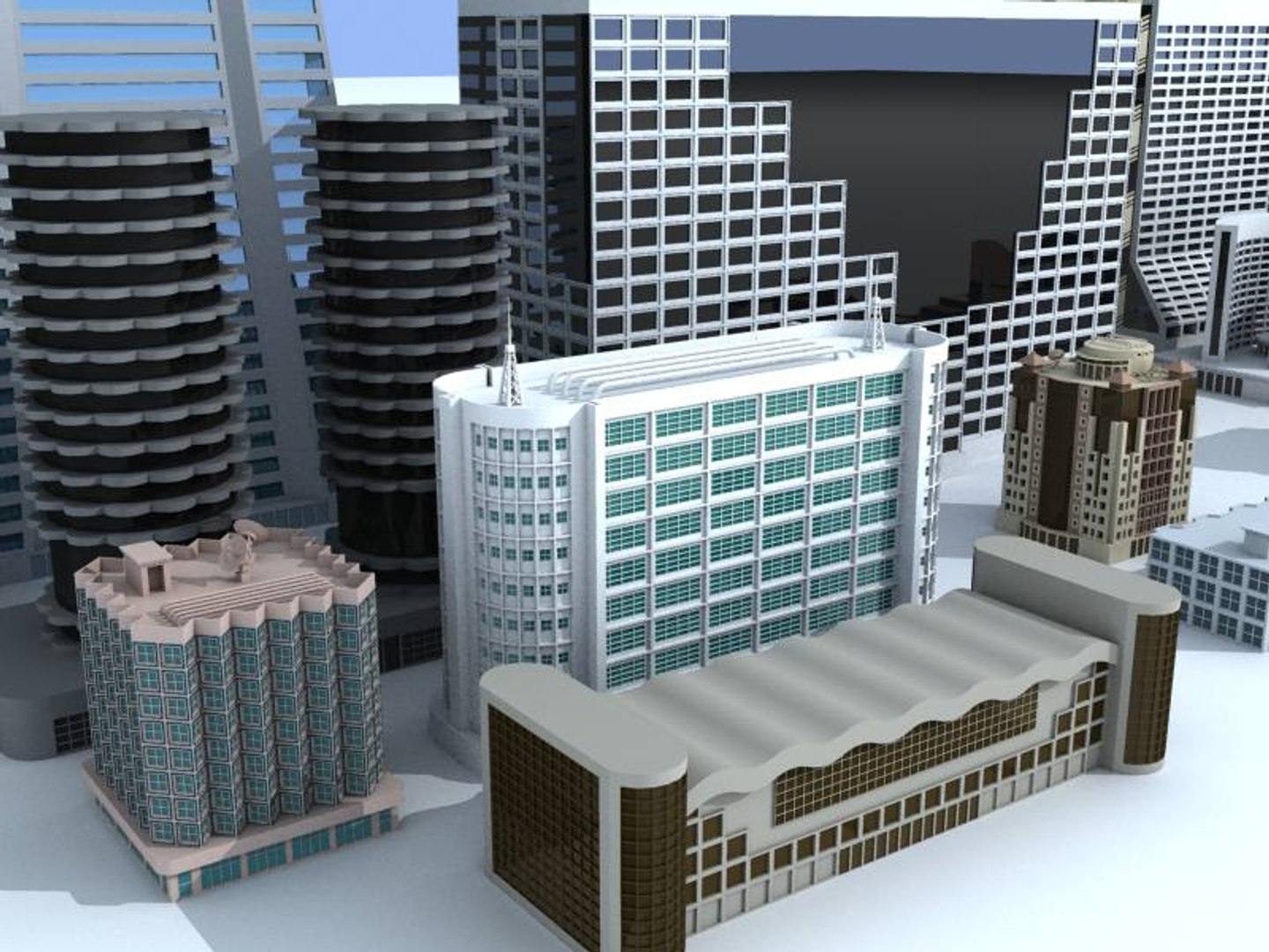3d Small Medium Rise Buildings
