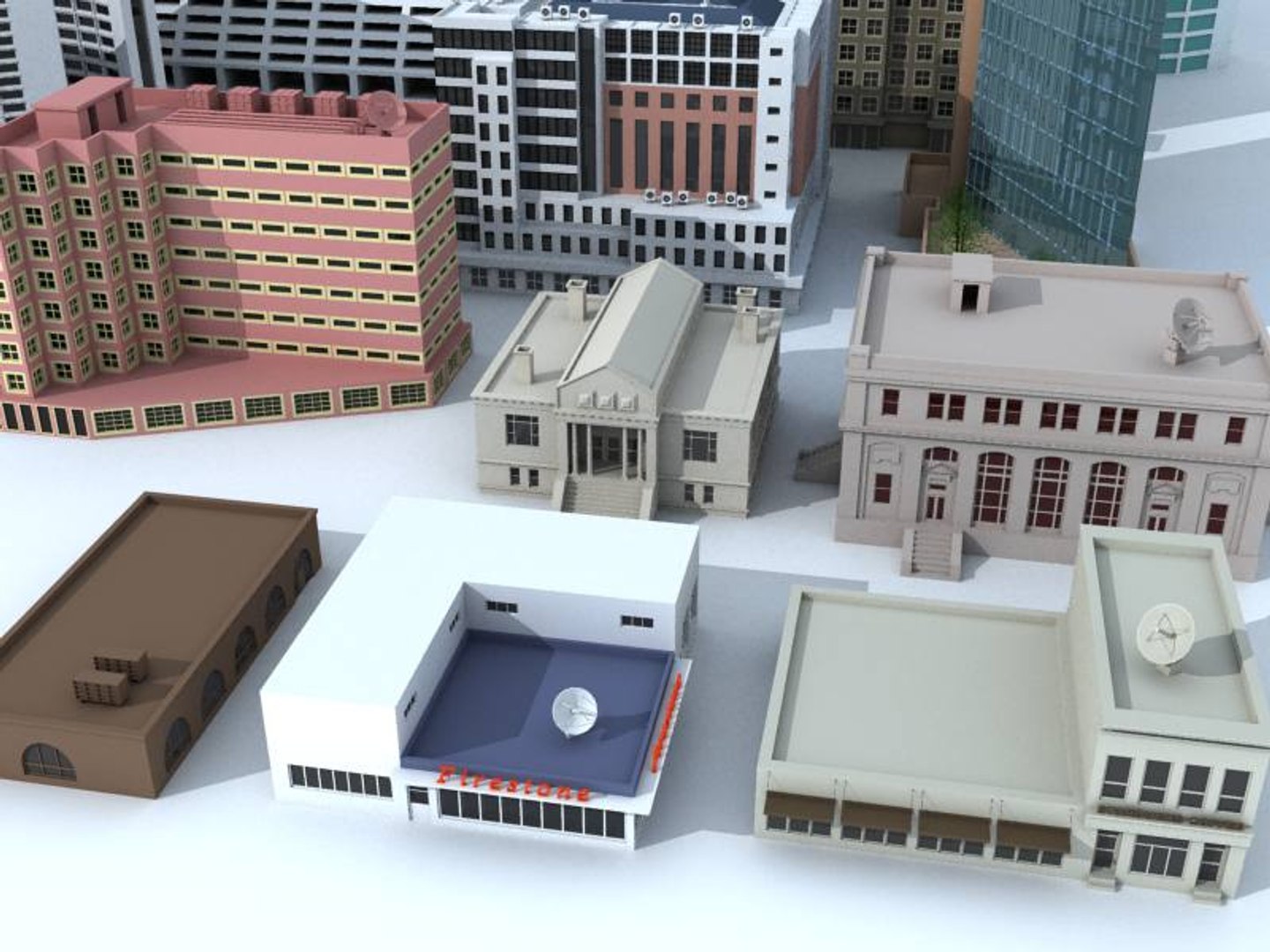 3d Small Medium Rise Buildings