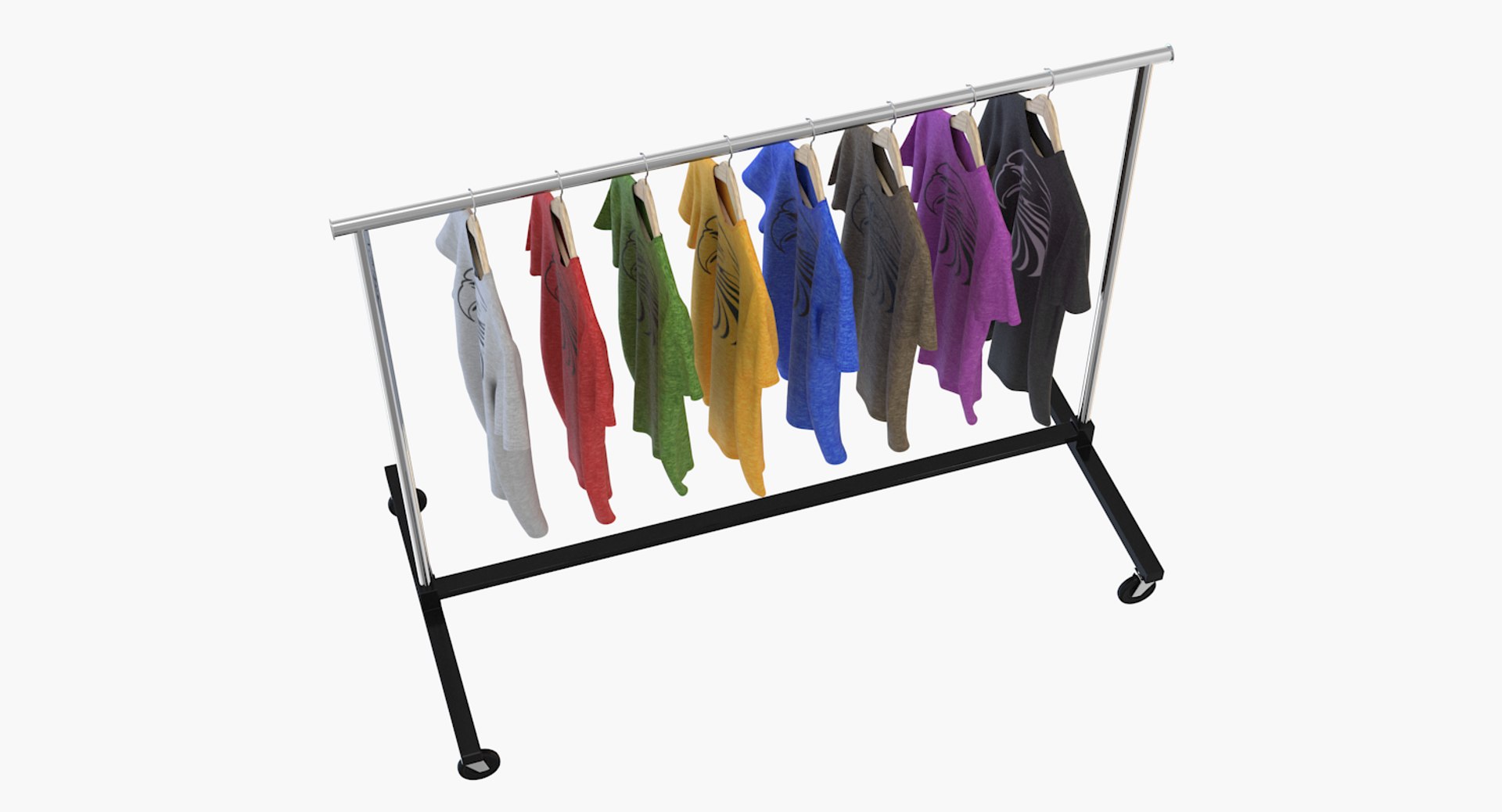 T-shirt clothing rack 3D model - TurboSquid 1155781