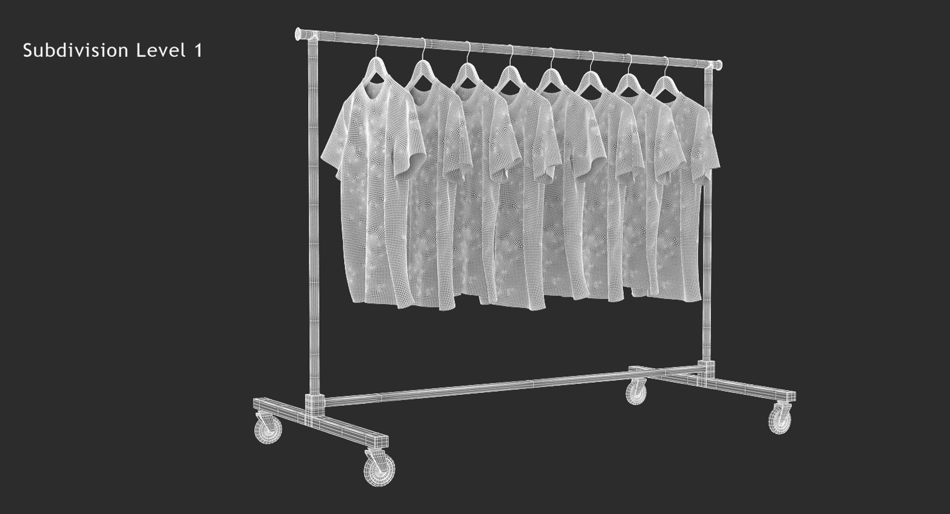 T-shirt clothing rack 3D model - TurboSquid 1155781