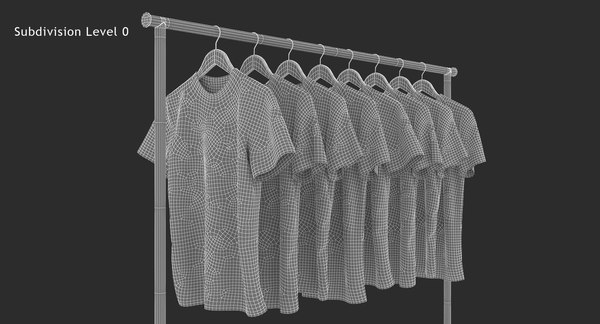 T-shirt clothing rack 3D model - TurboSquid 1155781