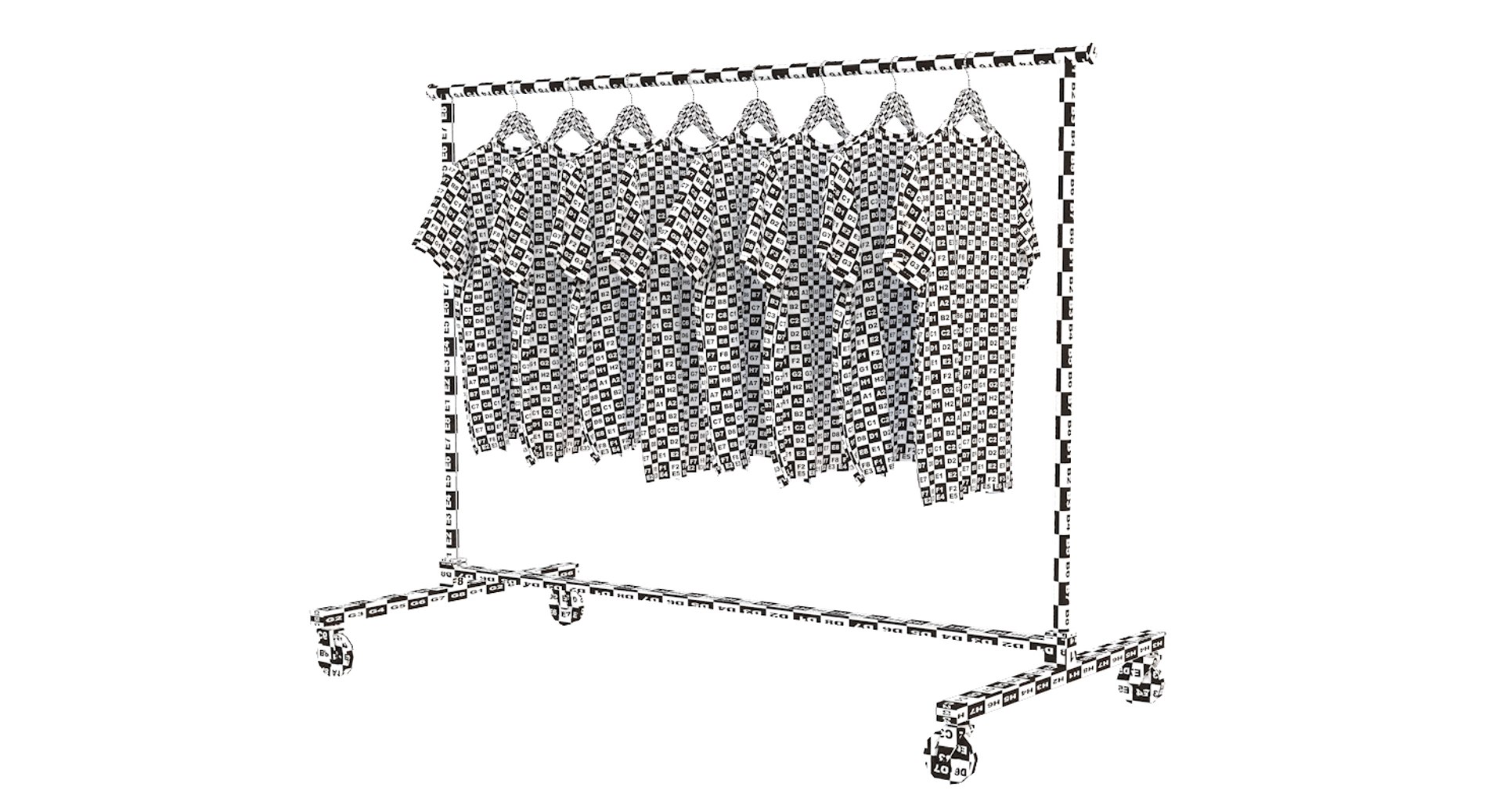 T-shirt Clothing Rack 3D Model - TurboSquid 1155781