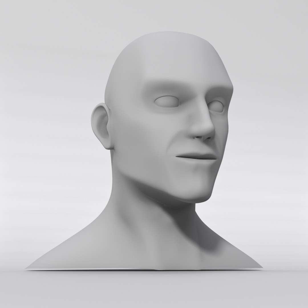 3D Base Human Head Model - TurboSquid 1303583