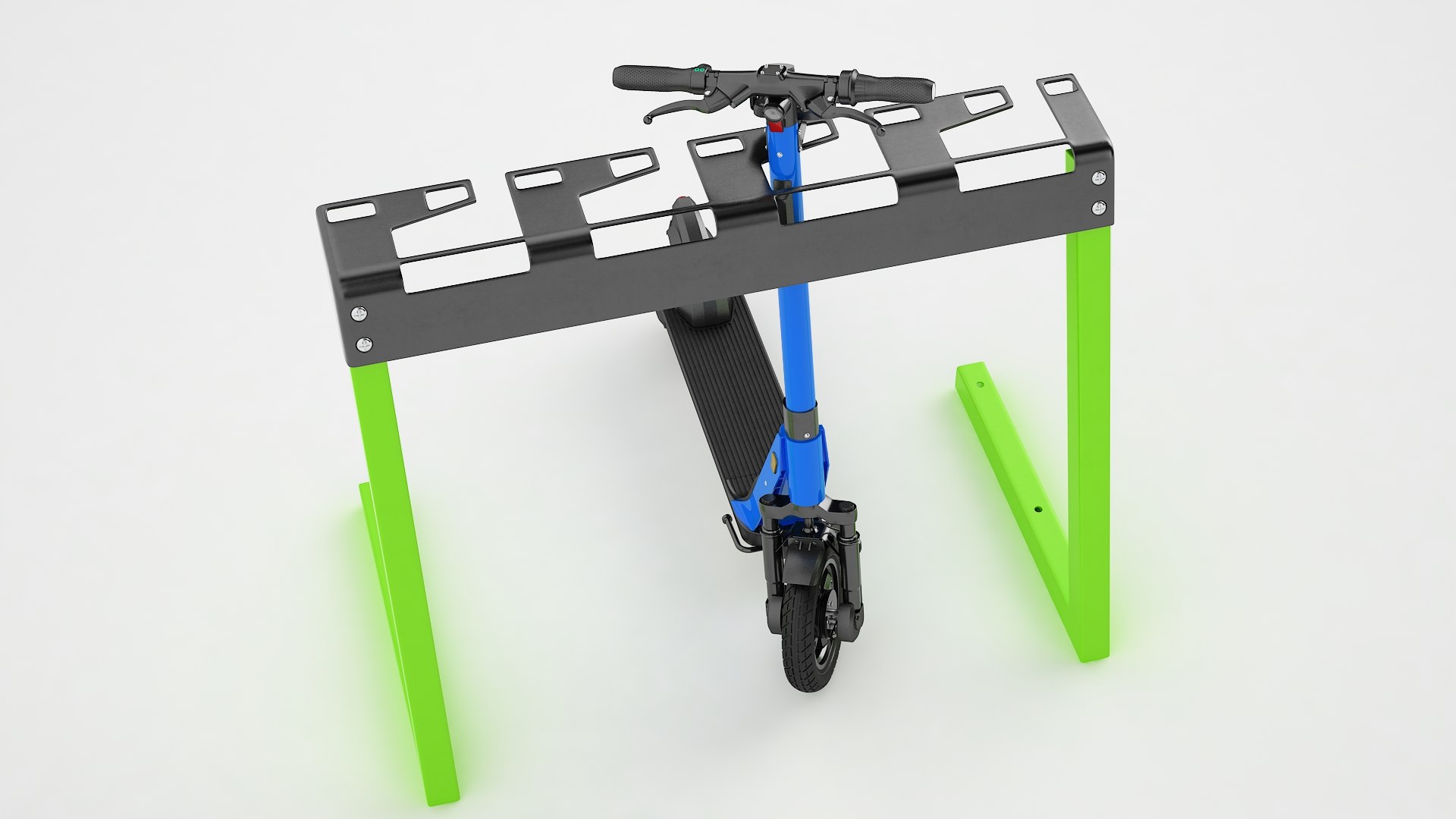 Scooter Parking Rack with Electric Scooter 03 3D - TurboSquid 2007104